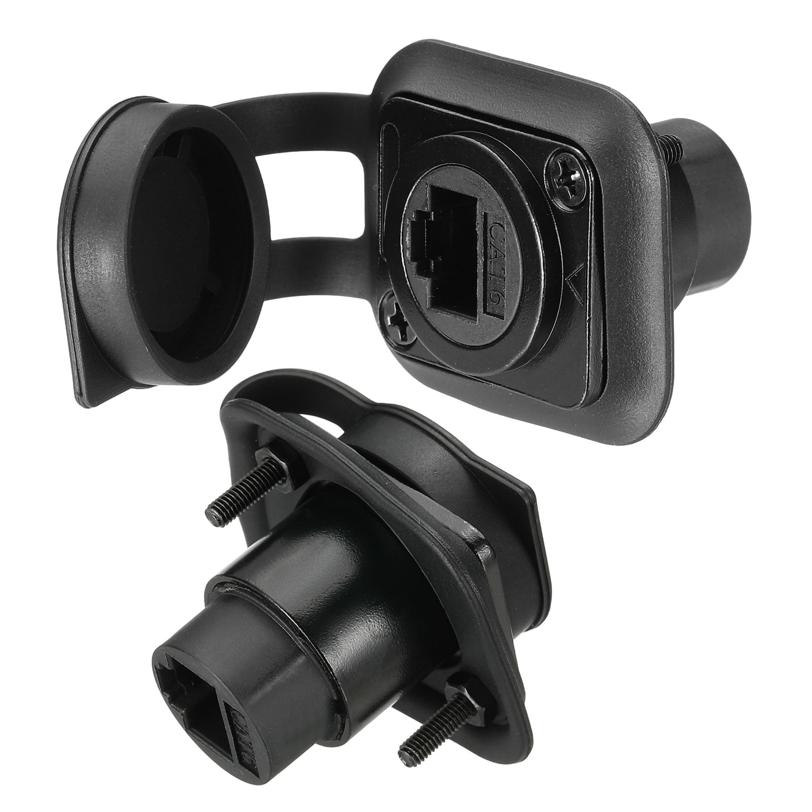 2 Pack RJ45 Cat6 Panel Mount Coupler, Female to Female Ethernet LAN ...