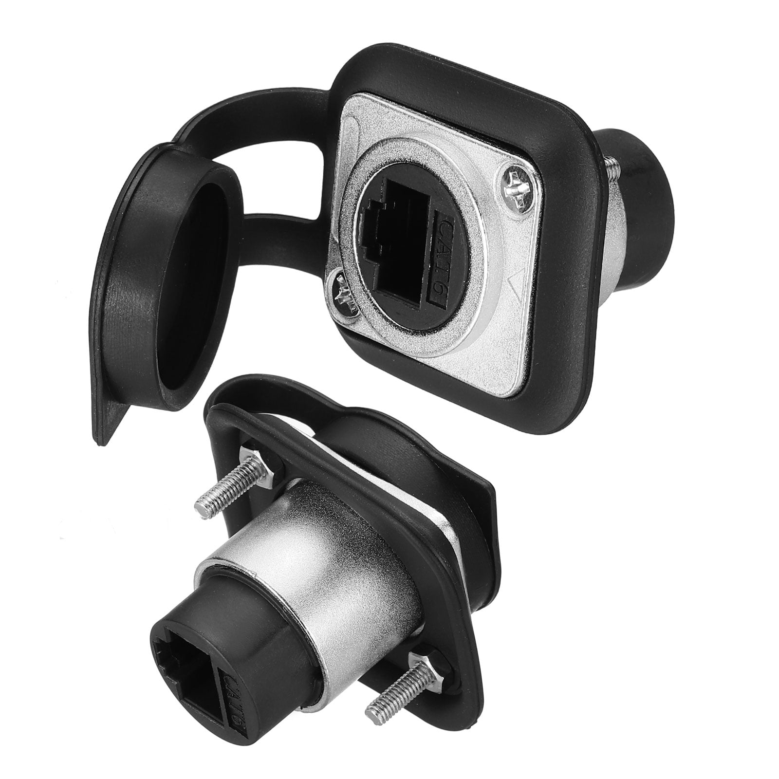 2 Pack RJ45 Cat6 Panel Mount Coupler, Female to Female Ethernet LAN ...