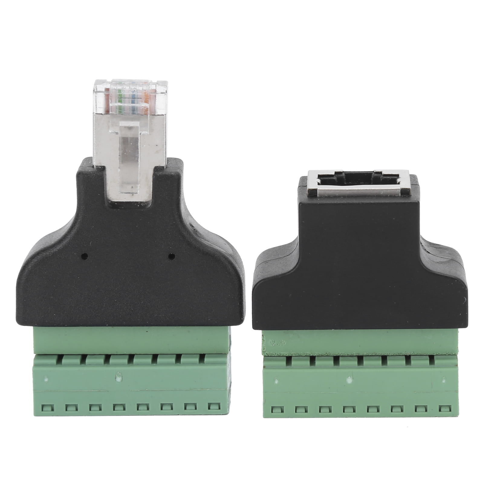2-Pack RJ45 Female to Male Screw Terminal 8-Pin Adapter for CCTV ...