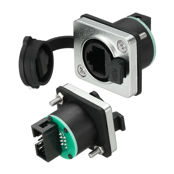 2 Pack RJ45 Simple Right Angle Panel Mount Coupler, Female Ethernet LAN ...