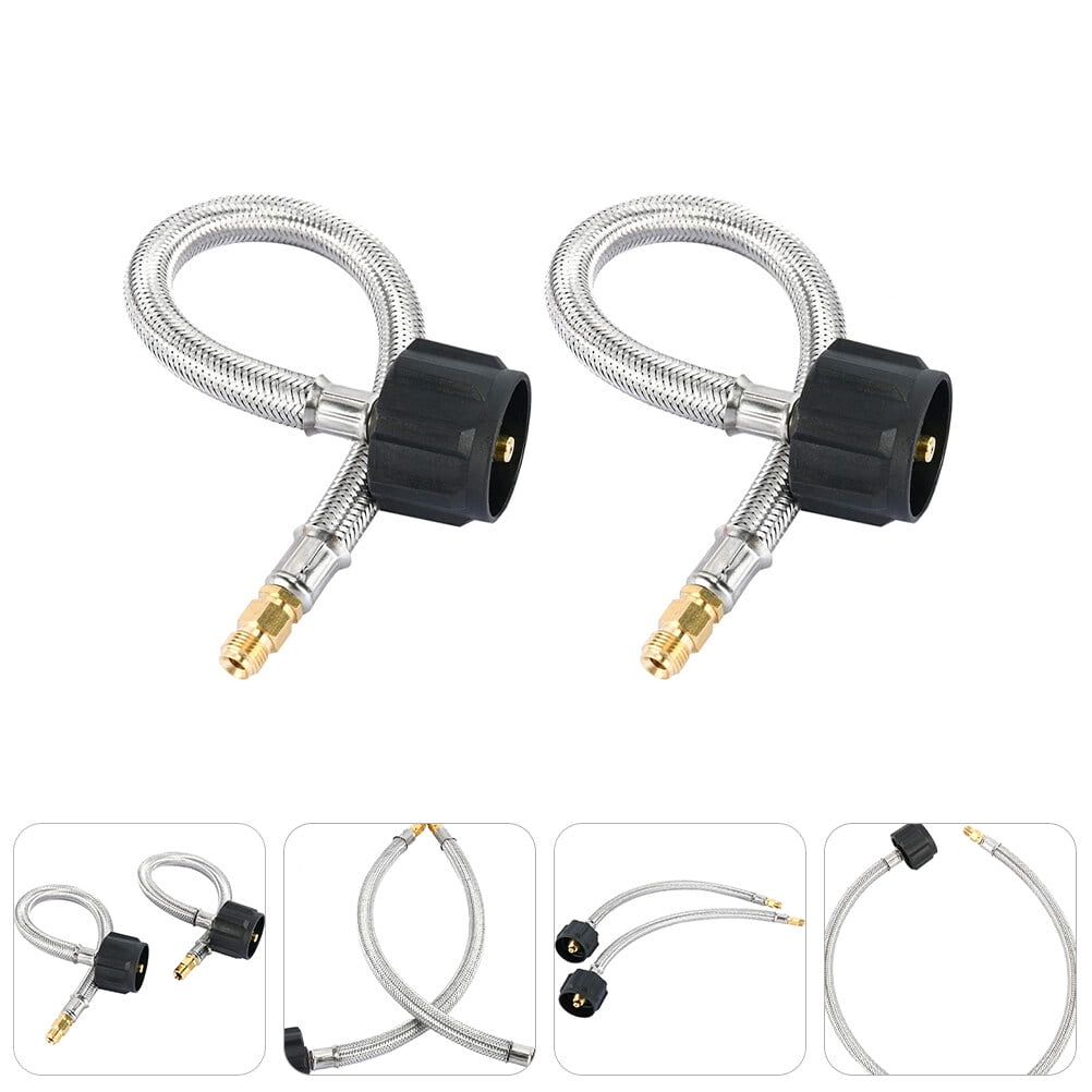 2 Pack RV Propane Hose Pigtail - 1/4 Male Inverted Flare with Propane ...