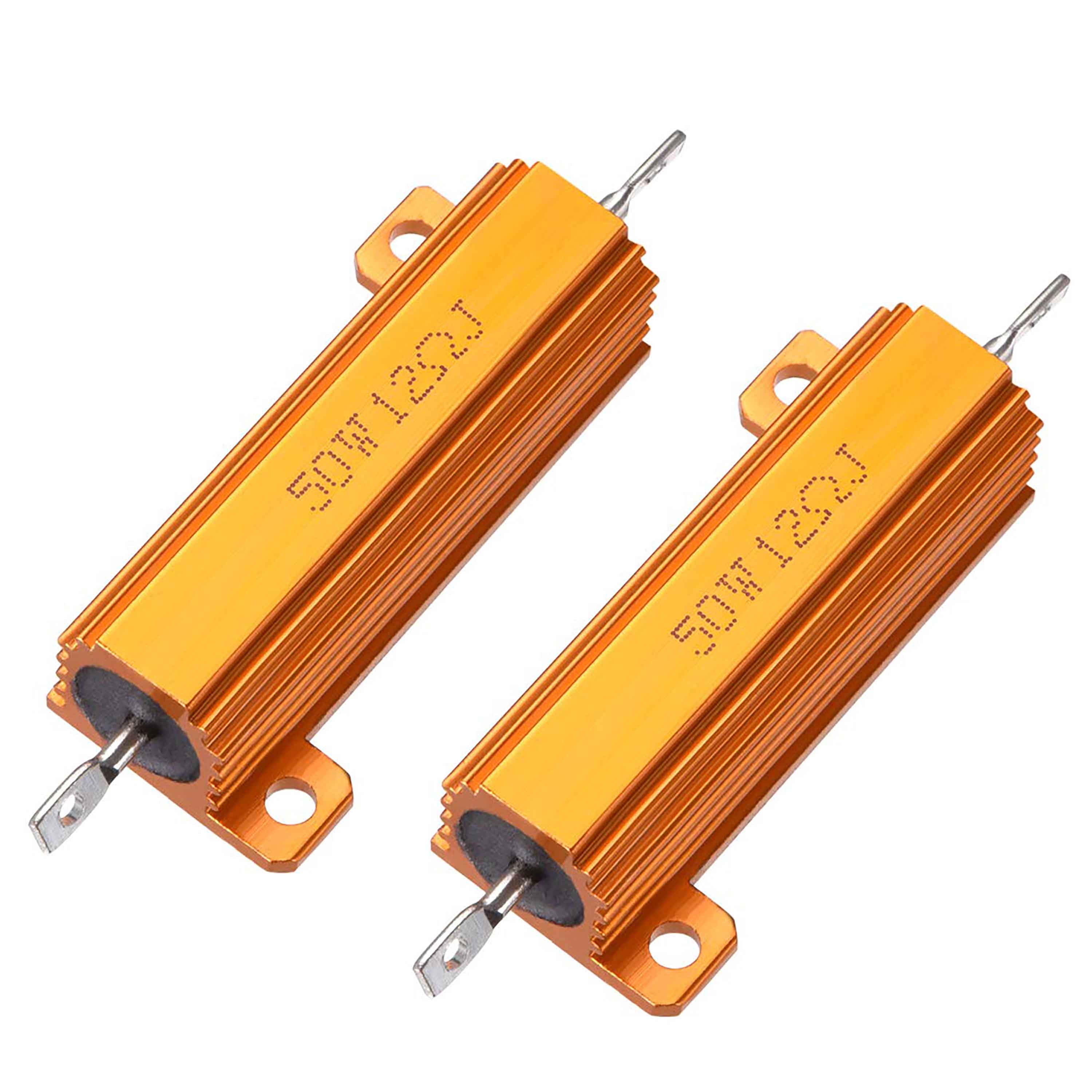 2 Pack RX24 Aluminum Shell Resistor,Housing Chassis Wire Wound Power ...