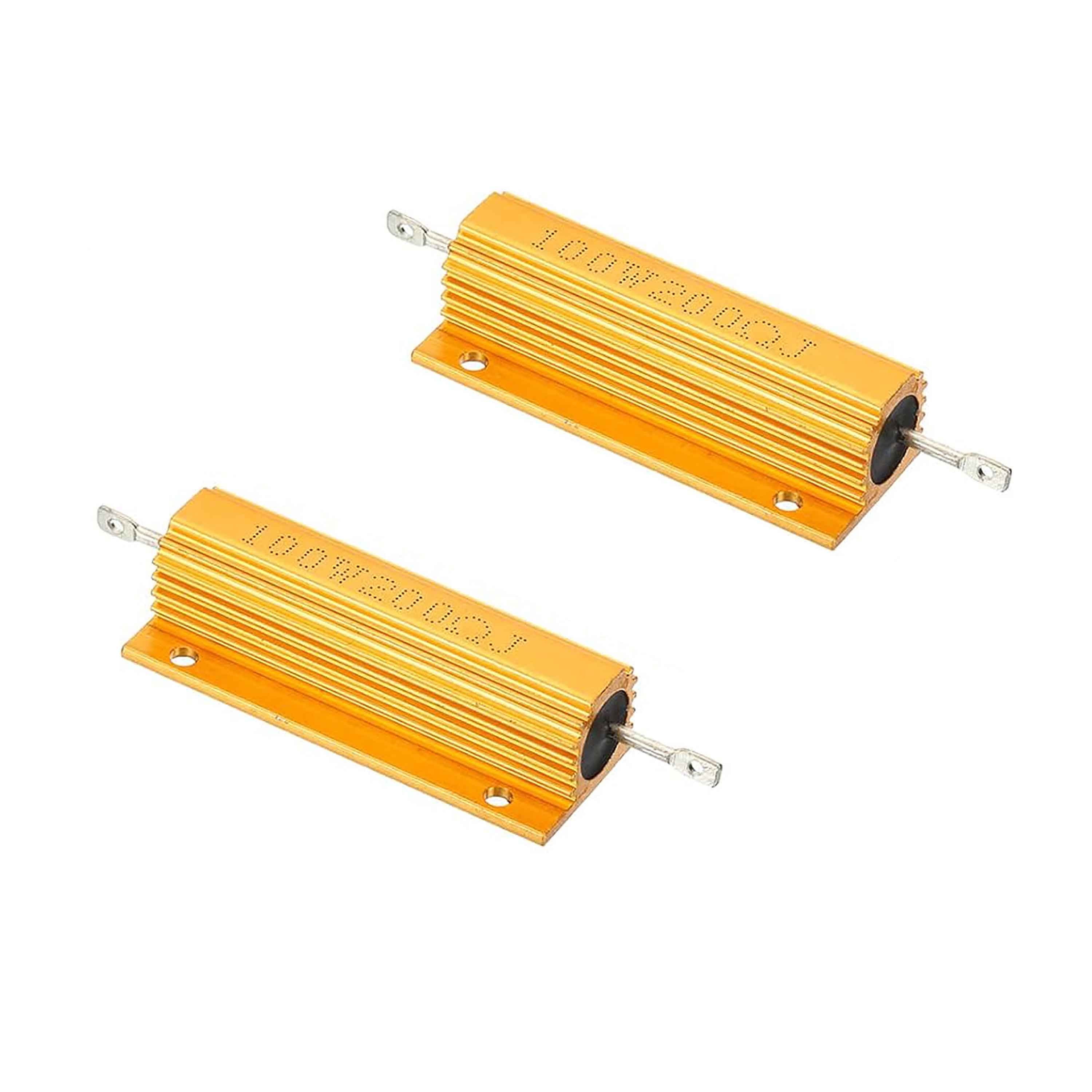 2 Pack RX24 Aluminum Shell Resistor,Housing Chassis Wire Wound Power ...