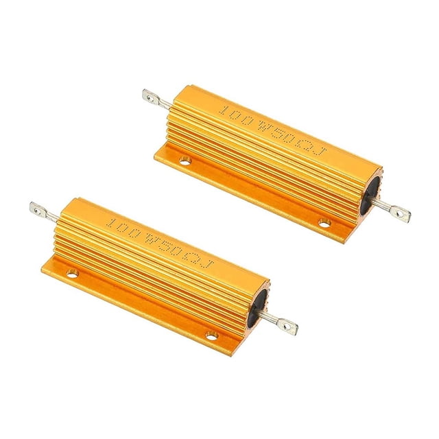 2 Pack RX24 Aluminum Shell Resistor,Housing Chassis Wire Wound Power ...