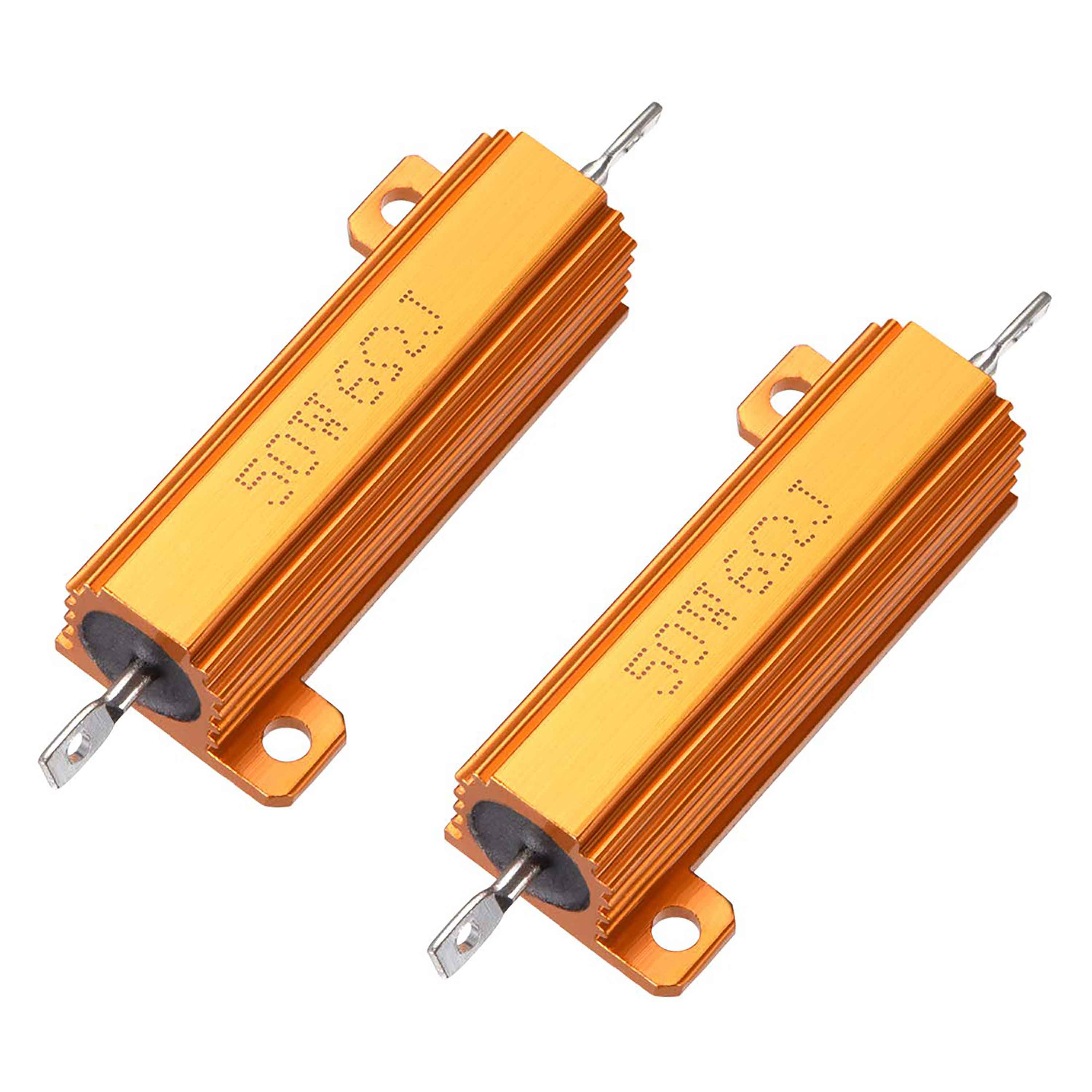 2 Pack RX24 Aluminum Shell Resistor,Housing Chassis Wire Wound Power ...