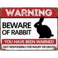 2 Pack Rabbit Warning Sign - 8x12 Inch Vintage Rustic Metal Poster for ...