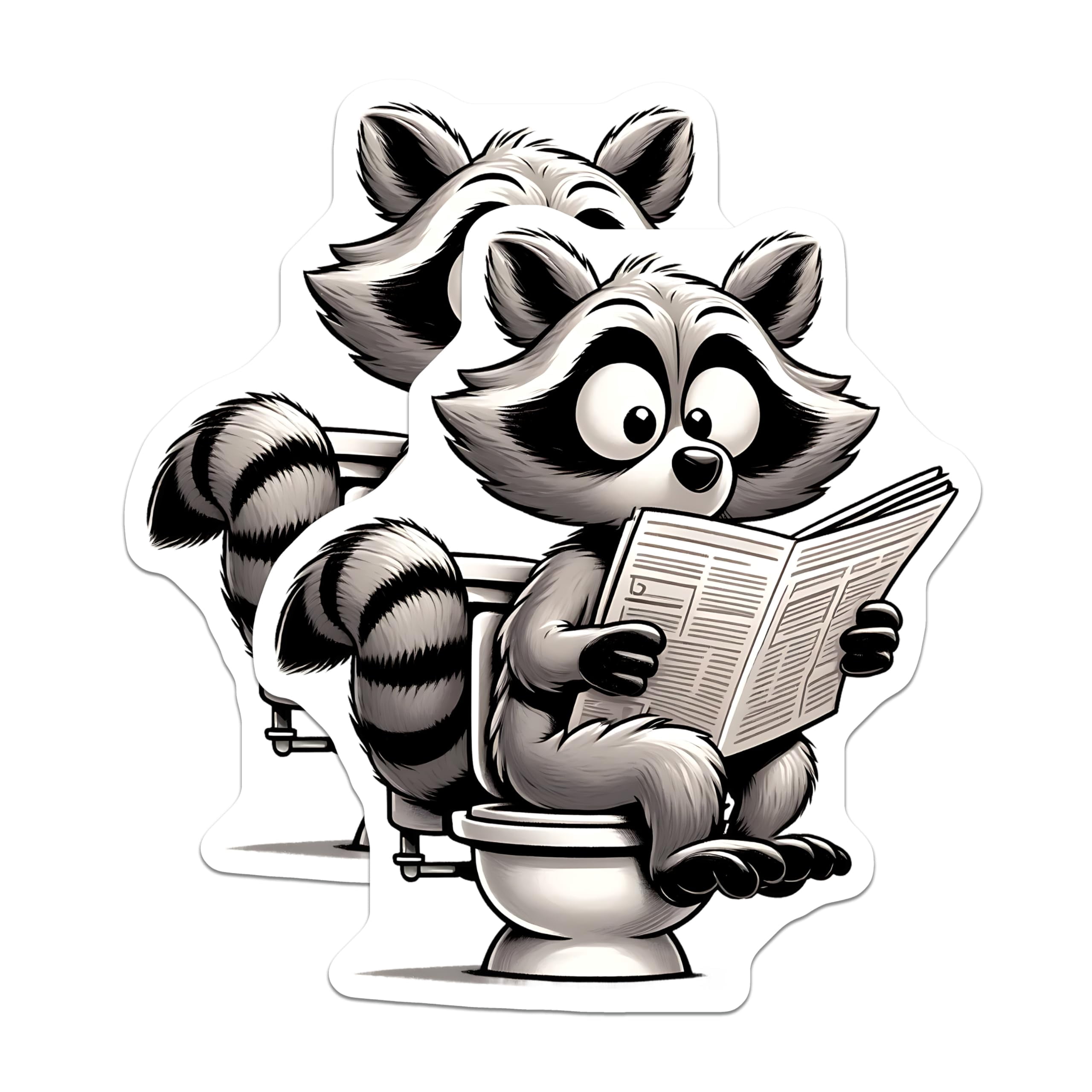 (2 Pack) Raccoon Magnets - Funny Animal Magnet - Cartoon Character ...