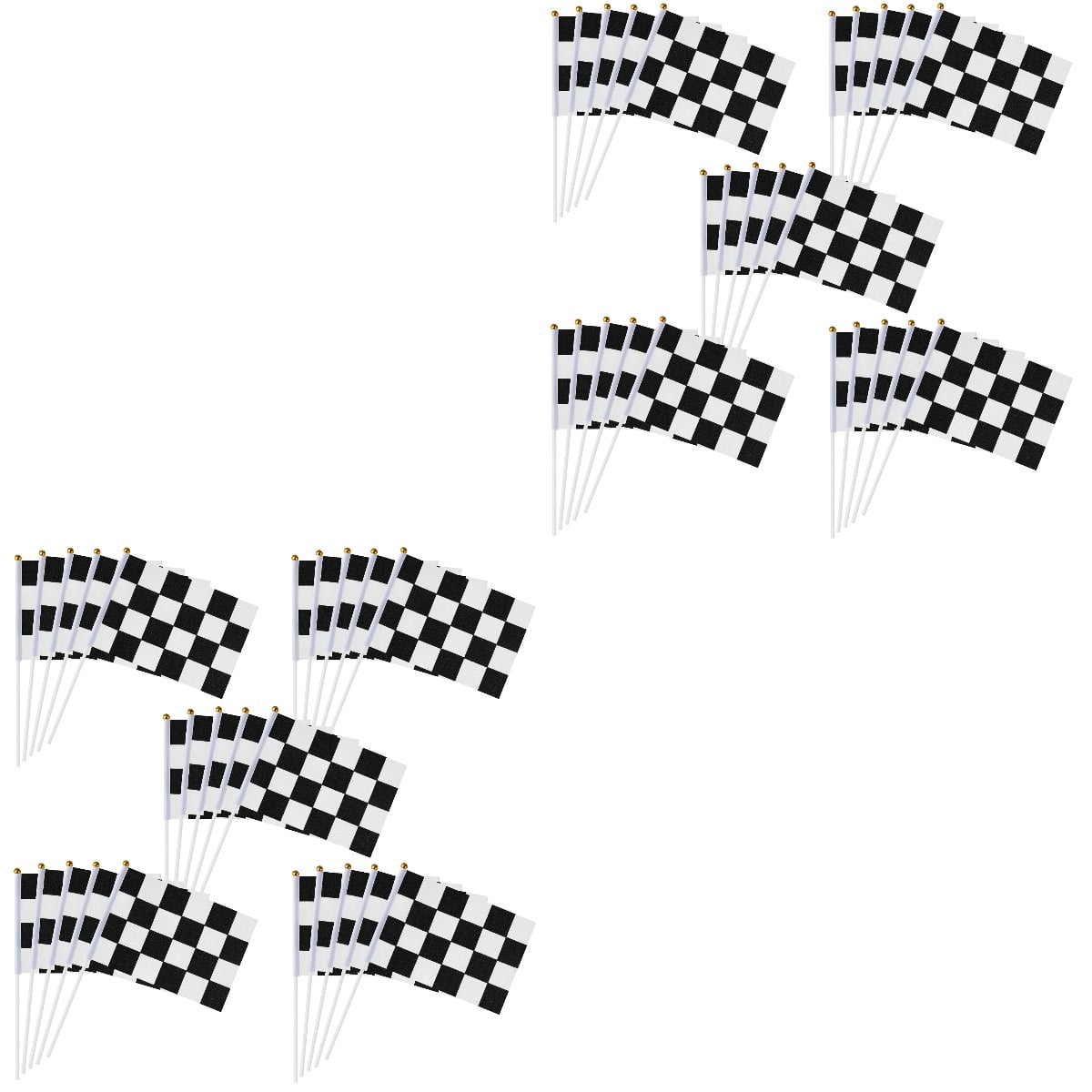2 Pack Racing Flag Black and White Checkered Flags for Party Miss ...