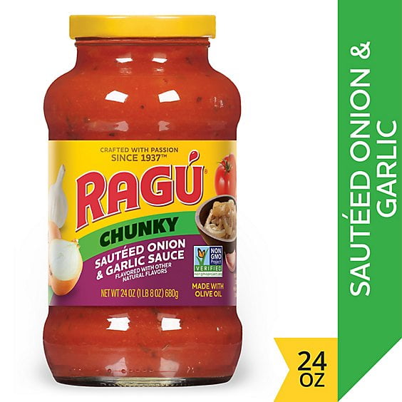 2 Pack Ragu Chunky Sauteed Onion and Garlic Pasta Sauce - 24 Oz ...