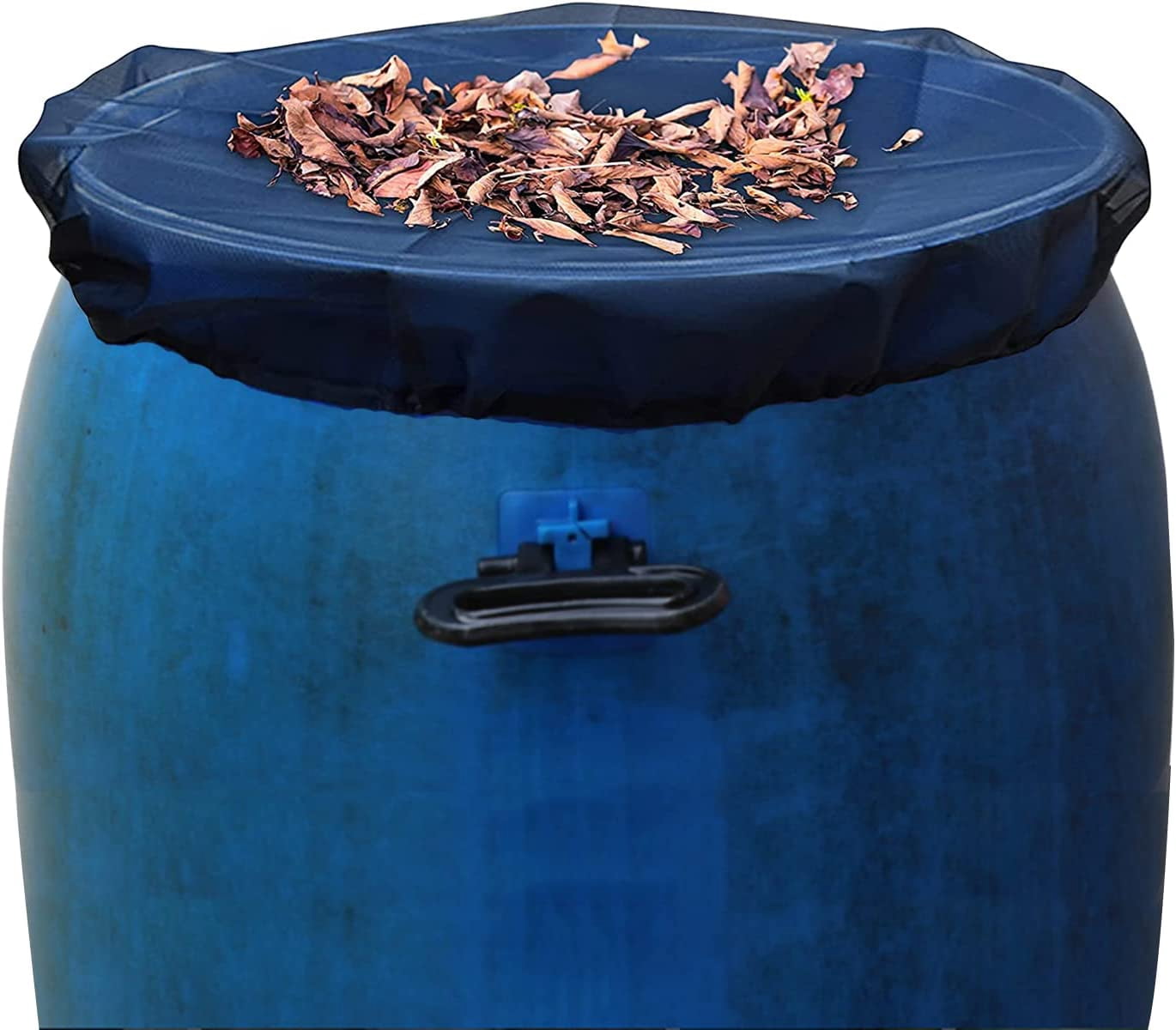 2 Pack Rain Barrel Net with Drawstring, Water Collection Bucket Tank ...