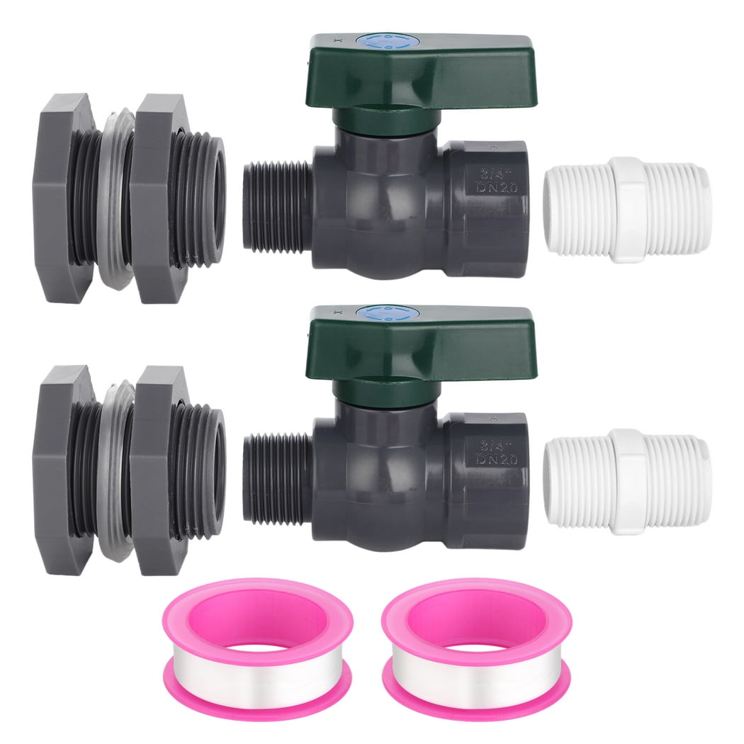 2-Pack Rain Barrel Spigot Kits, 3/4 Inch Rain Barrel Diverter Kit, PVC ...