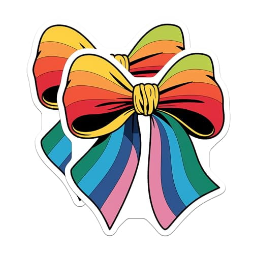 (2 Pack) Rainbow Bow Magnets Magnets - 5" On Longest Side - Made in USA ...