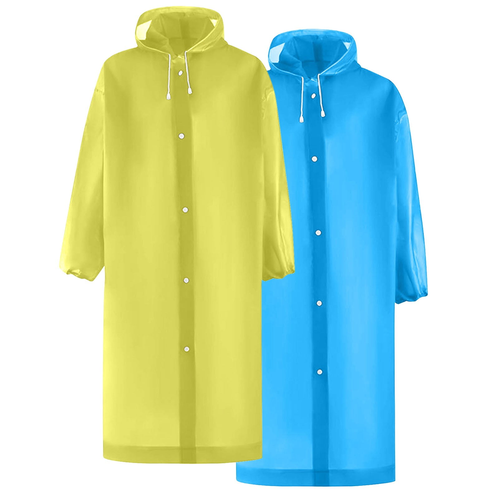 2 Pack Raincoat Portable Ponchos, Aofany Waterproof EVA Reusable Rain ...