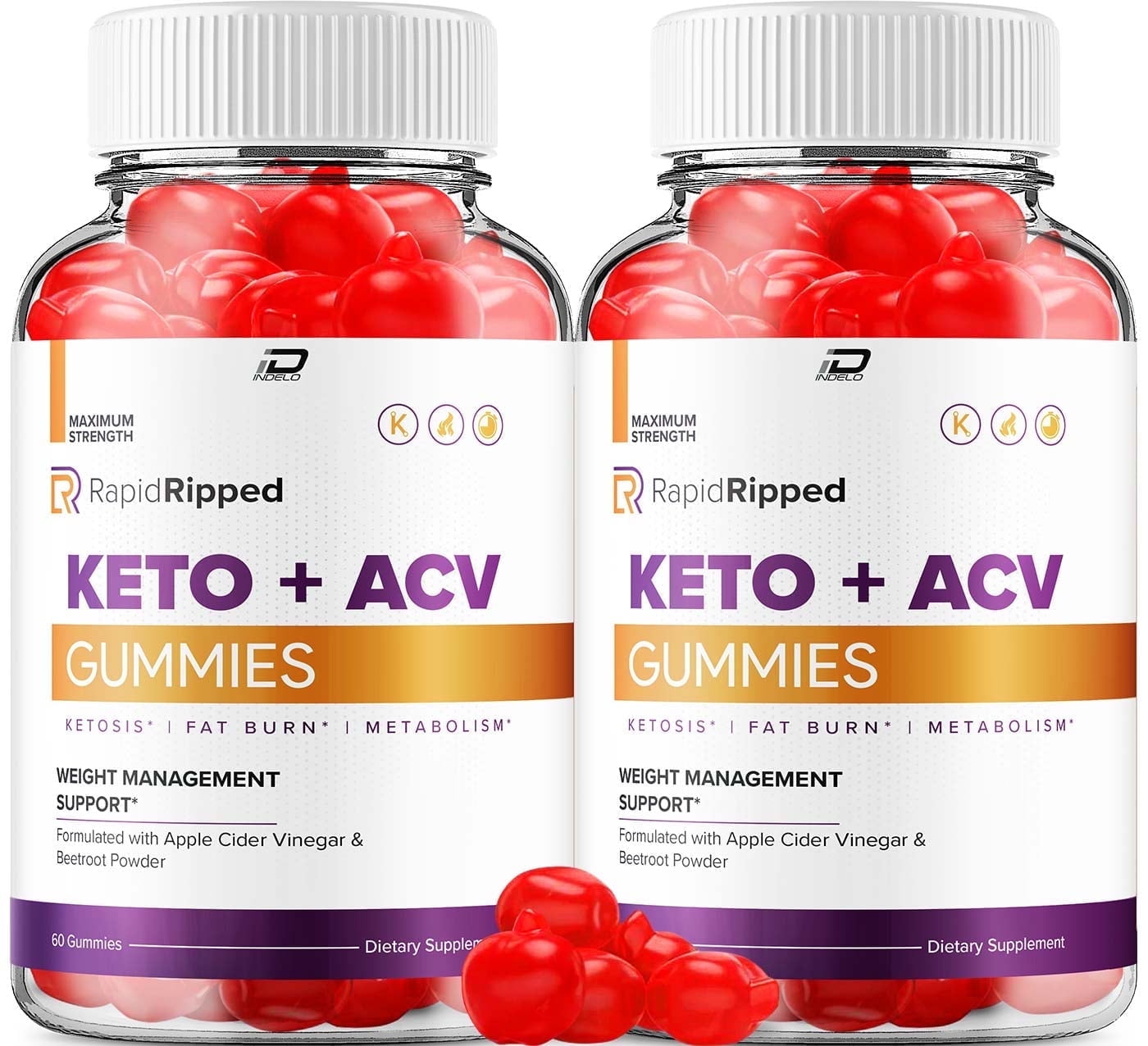 (2 Pack) Rapid Ripped Keto ACV Gummies Supplement - RapidRipped Keto ...