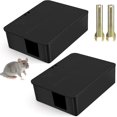 2 Pack Rat Bait Station Traps - Reusable Rodent Stations for Indoor ...