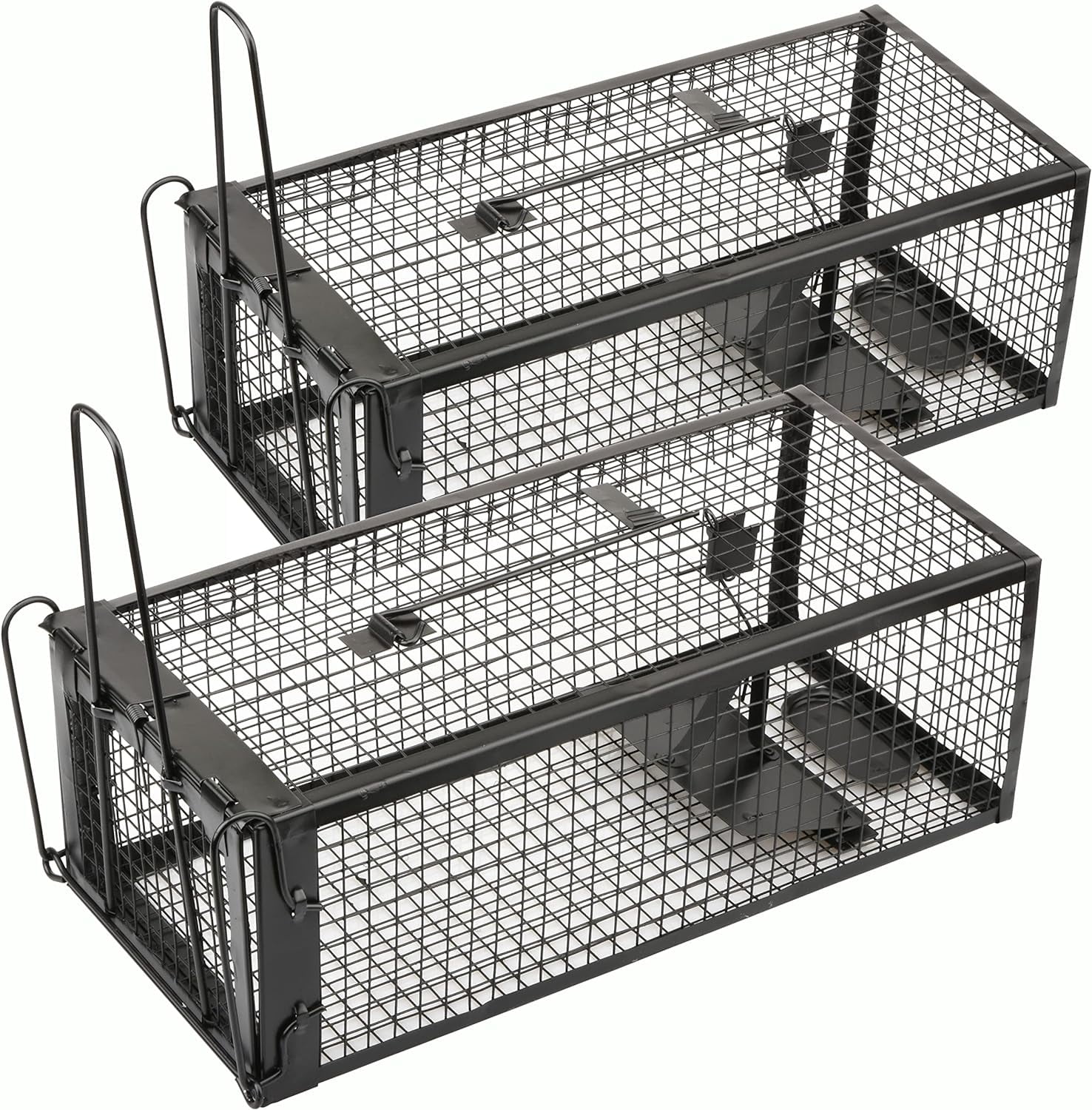 2-Pack Rat Traps Humane Live Mouse Vole Chipmunk Trap Cage for Indoors ...
