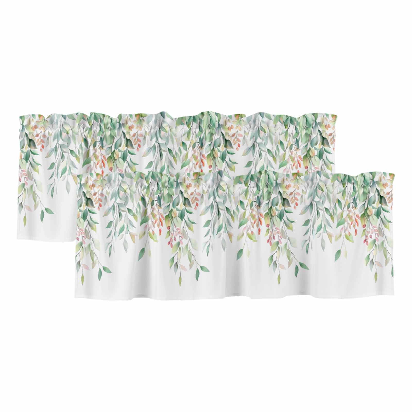 2 Pack Rattails Leaves Valance for Window Vines Branch Plants ...