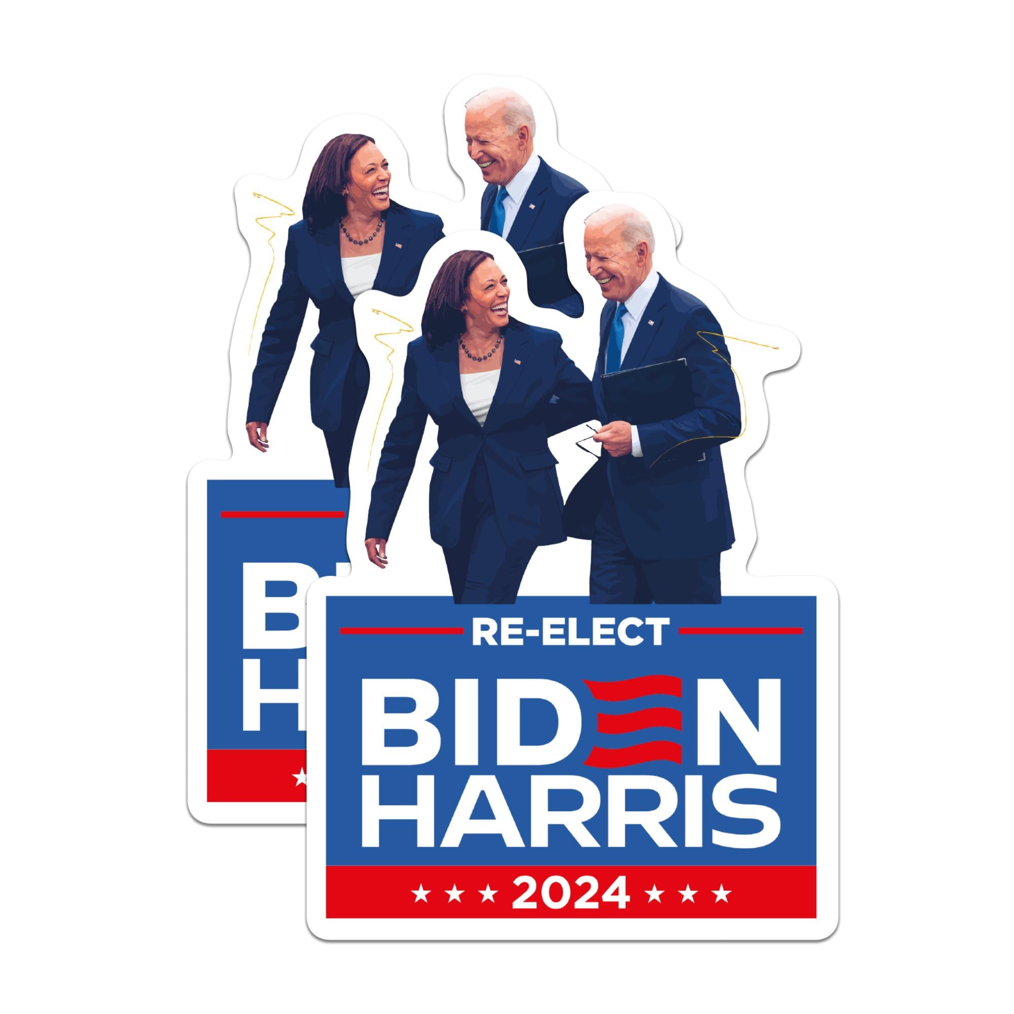 (2 Pack) Re-Elect Biden Harris 2024 Magnets - Joe Biden 2024-2024 ...
