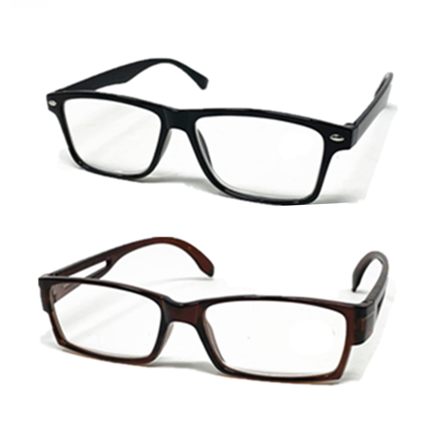 HomeNite 2 Pack Reading Glasses, Unisex Readers +2.75, Square or ...