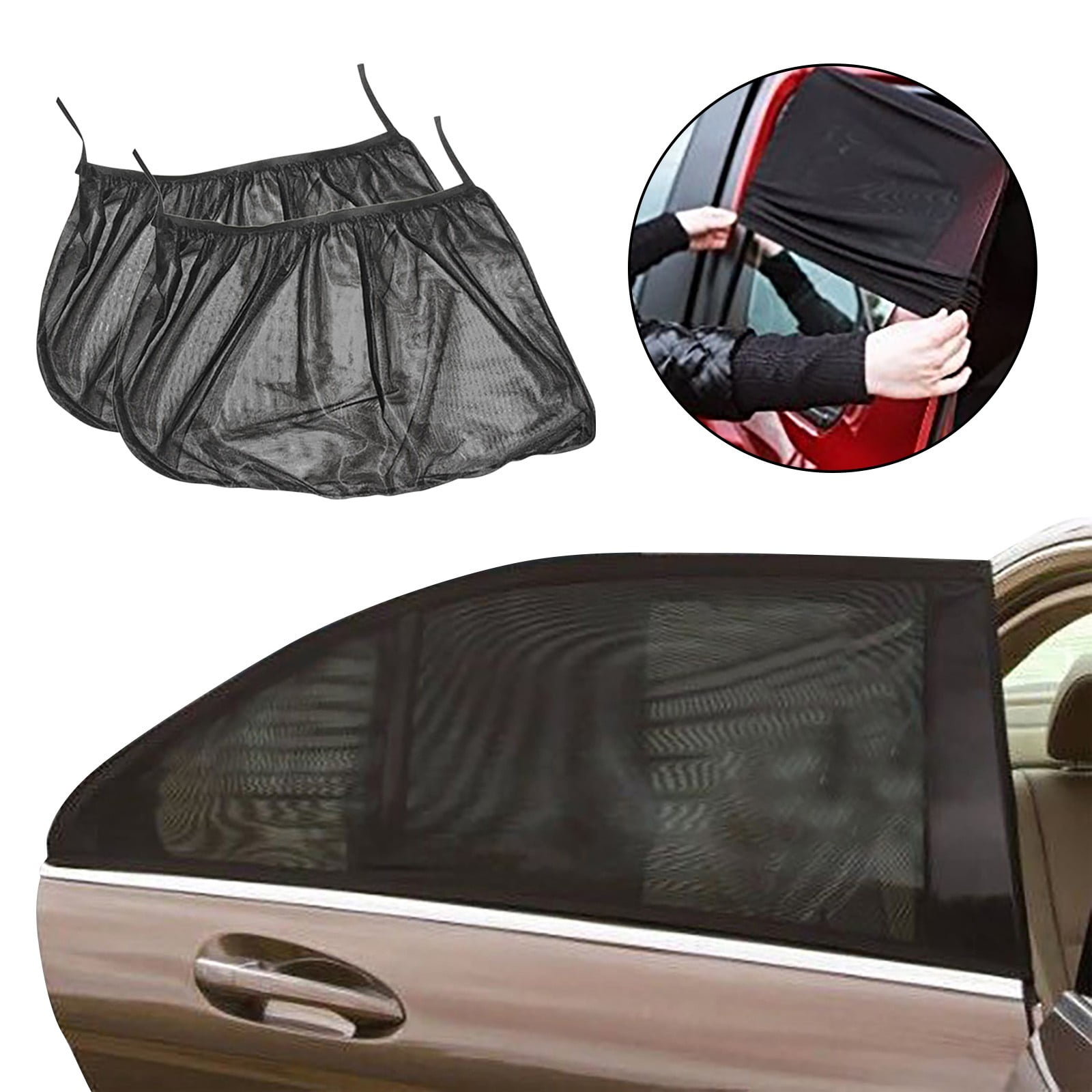 2 Pack Rear Car Window Mosquito Mesh Bug Screen Net Cover For Most ...