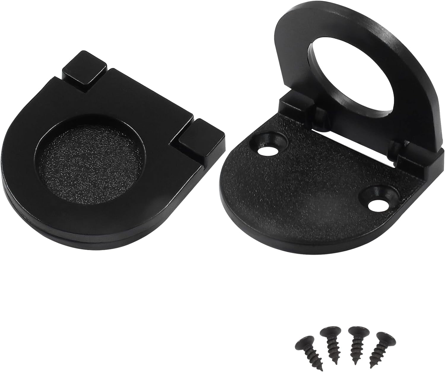 2 Pack Recessed Pull Ring Handles Black Hidden Recessed Type Drawer Mount Handle Deck Cabinet ...