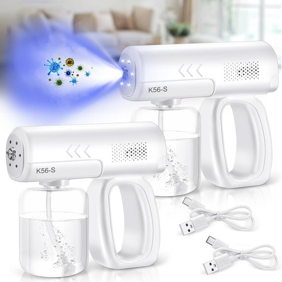 2 Pack Rechargeable Atomizer Sprayer Gun Handheld Nano Spray Cordless ...