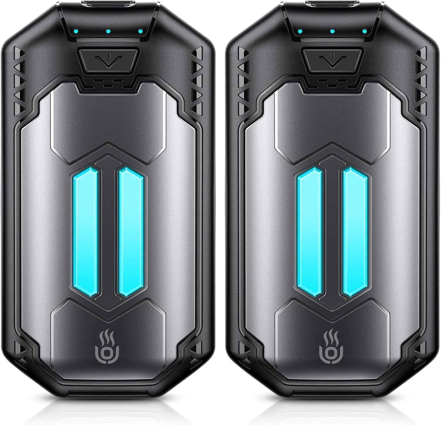 2 Pack Rechargeable Hand Warmers, 6000mAh Portable USB Pocket Heaters ...