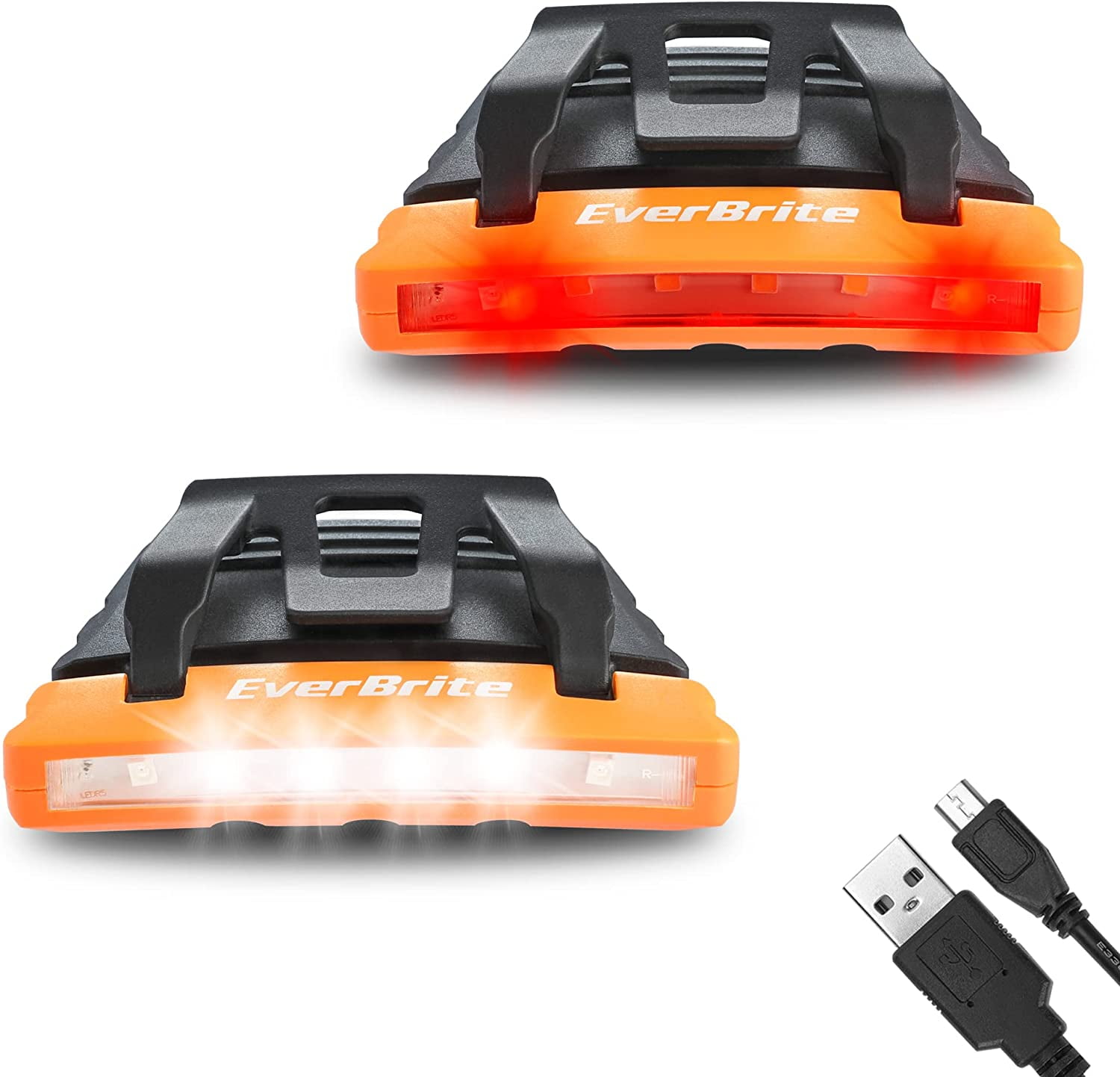 2-Pack Rechargeable Hat Light, Waterproof Clip on Cap Light with Memory ...