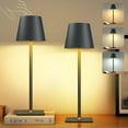 2 Pack Rechargeable Table Lamp - Cordless LED Lamp with 6000mAh Battery ...