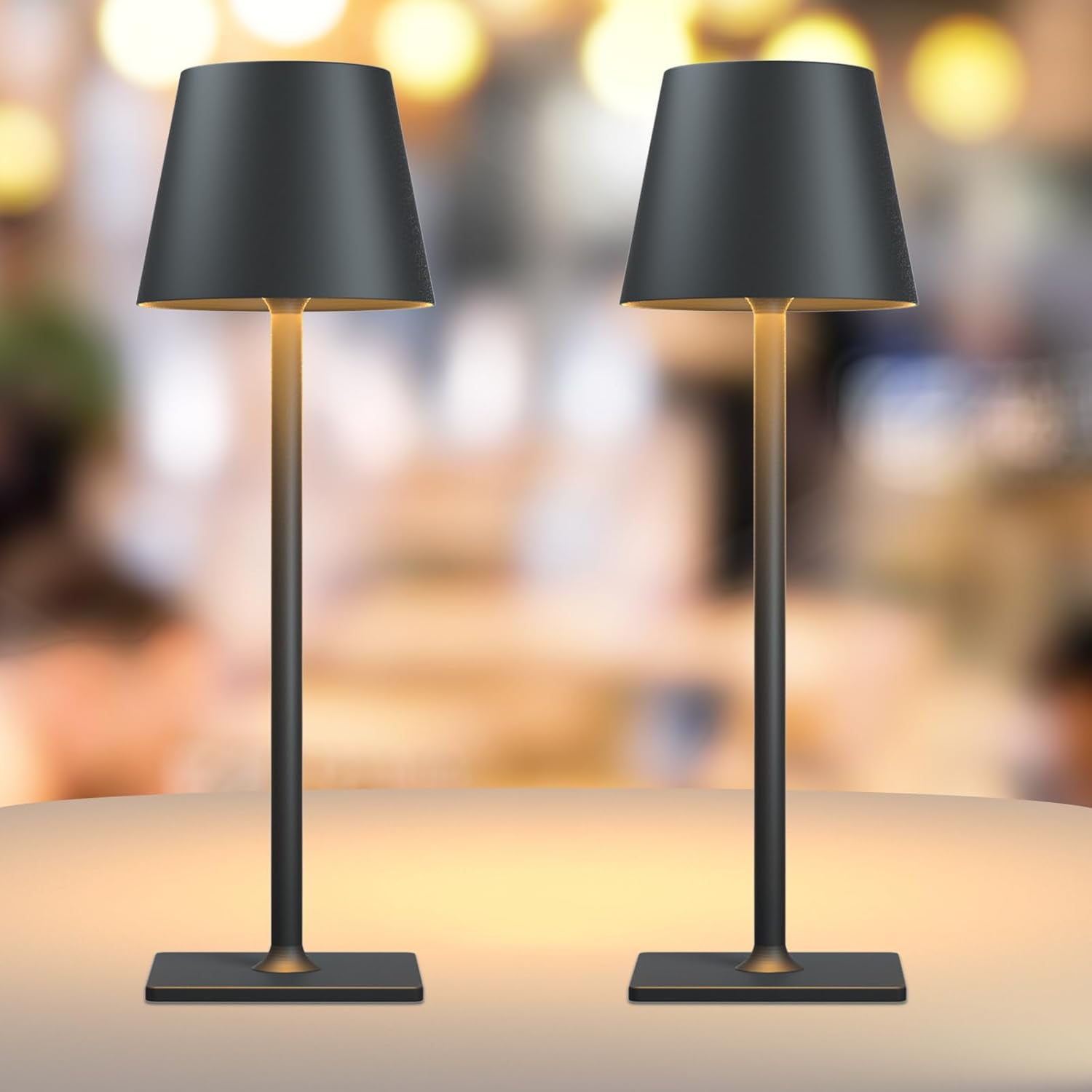 2 Pack Rechargeable Table Lamps,Cordless Lamp with 6000mAh Battery ...