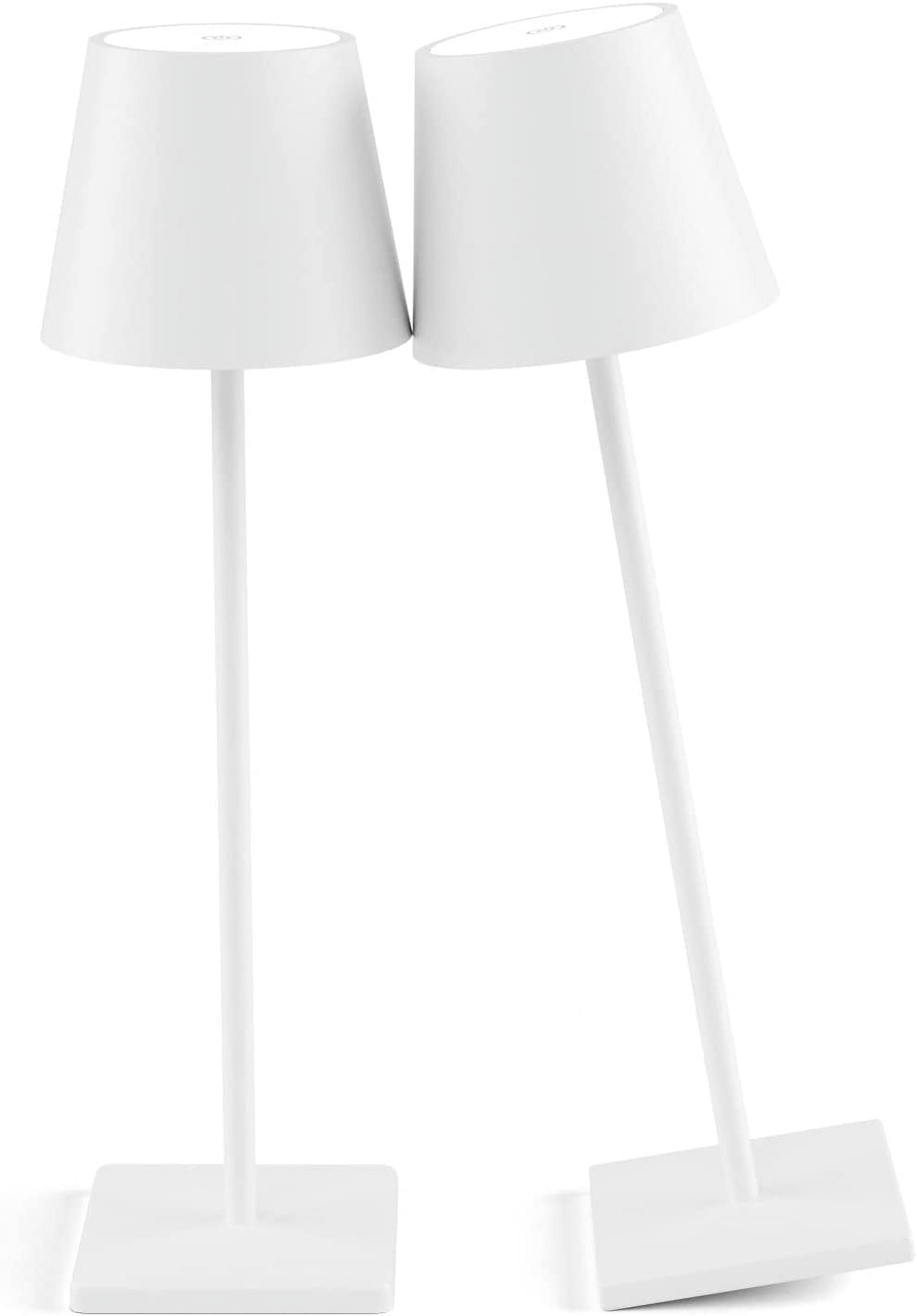 2-Pack Rechargeable Table Lamps, LED Cordless Table Lamp, 3W 5500mAh ...