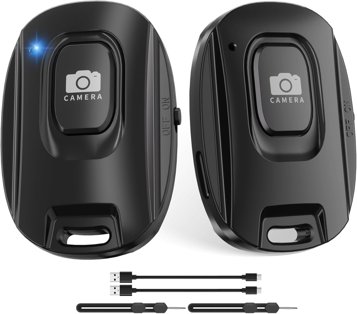 2 Pack Rechargeable Wireless Camera Remote Shutter for iPhone and ...
