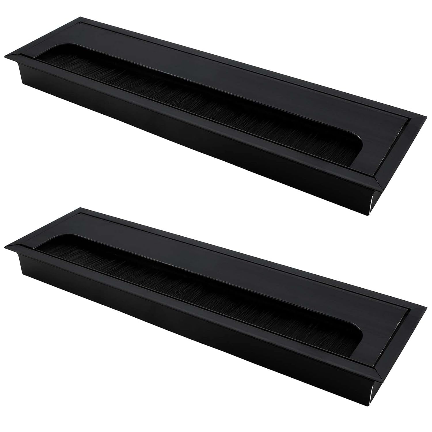 2 Pack Rectangle Hole Cover Square Cable Grommet 160x80mm Wire Cover ...