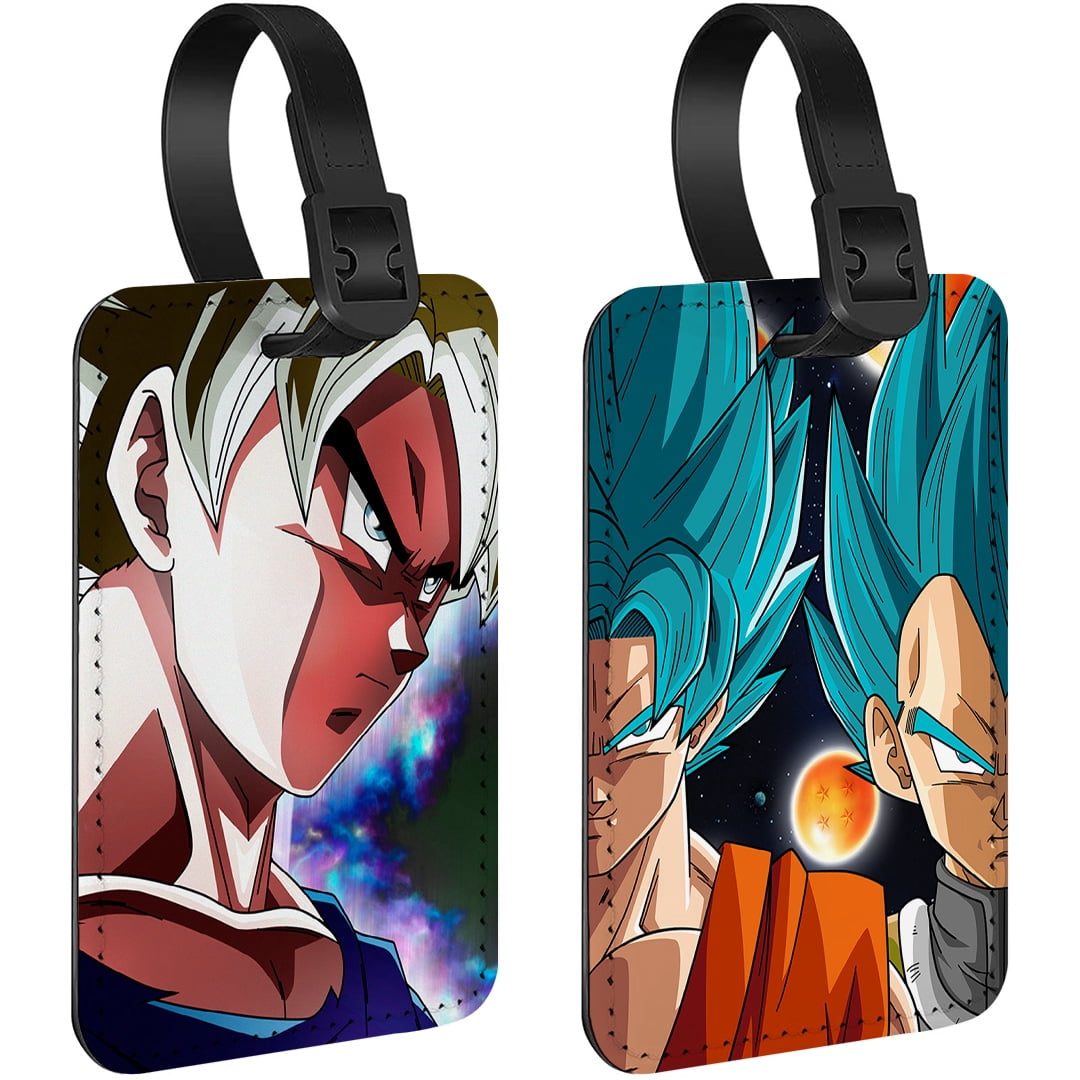 2 Pack Rectangle PU Leather Luggage Tags for Travel Suitcase Baggage 4. ...