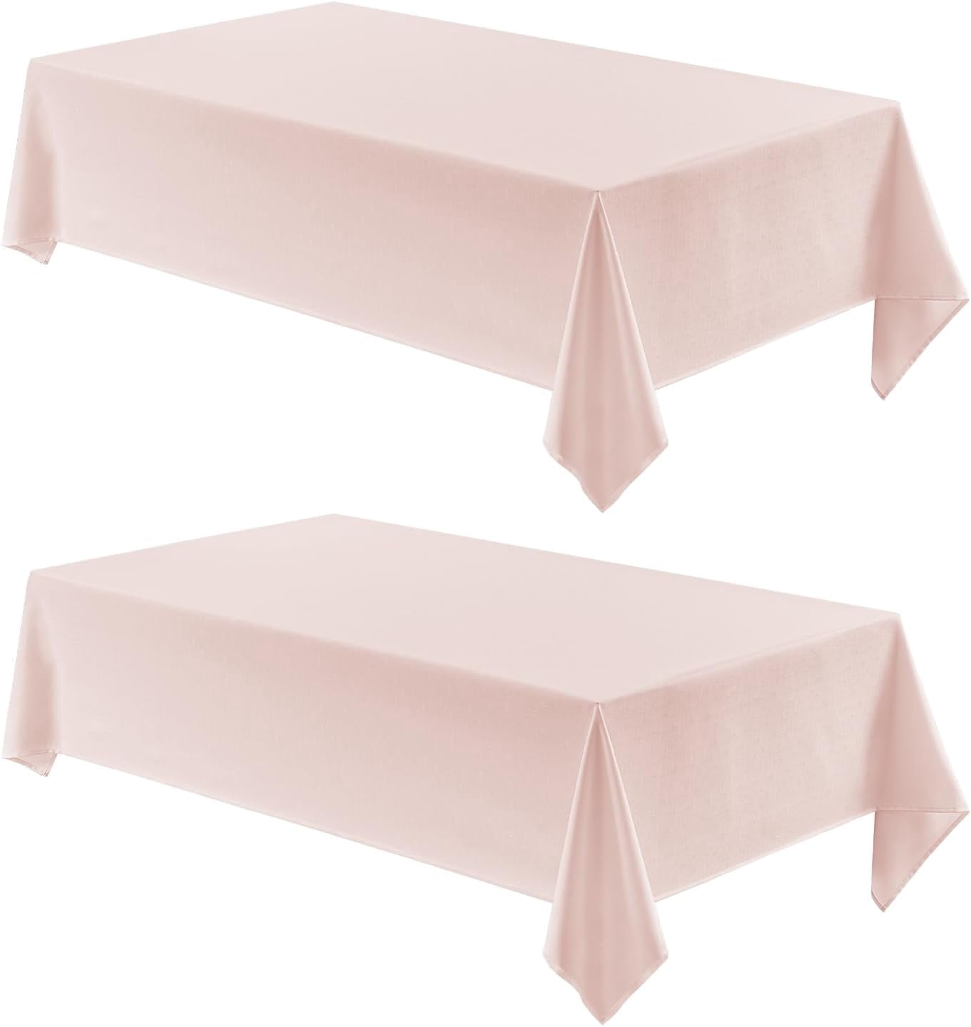 2 Pack Rectangle Tablecloth 52x70 Inch, Water Resistant Wrinkle Free ...