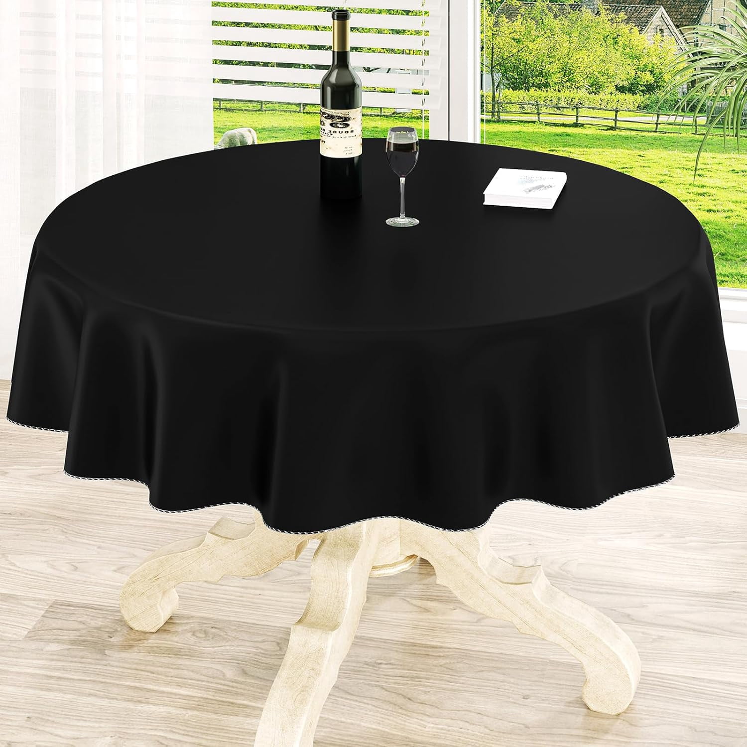 2 Pack Rectangle Vinyl Tablecloth, Waterproof Spillproof Plastic ...