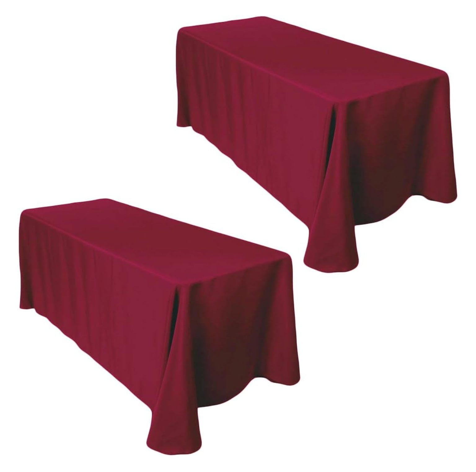 2-Pack Rectangular Tablecloths 90 In x 156 In with Rounded Corners ...