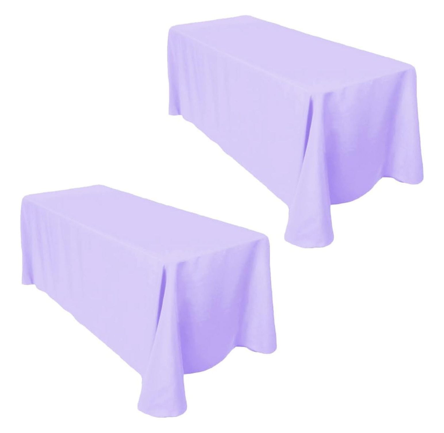 2-Pack Rectangular Tablecloths 90 In x 156 In with Rounded Corners ...