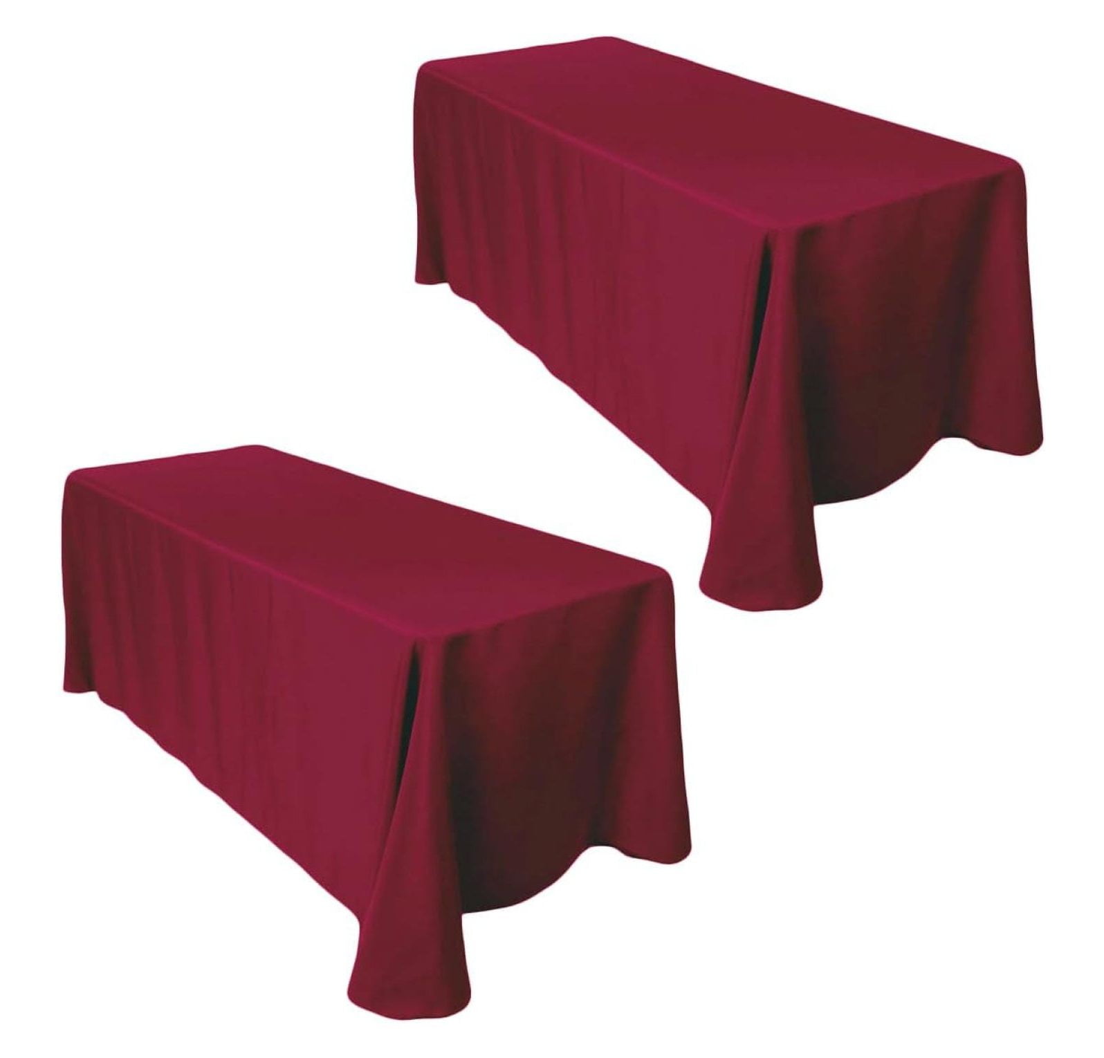 2-Pack Rectangular Tablecloths 90 in x 132 in with Rounded Corners ...