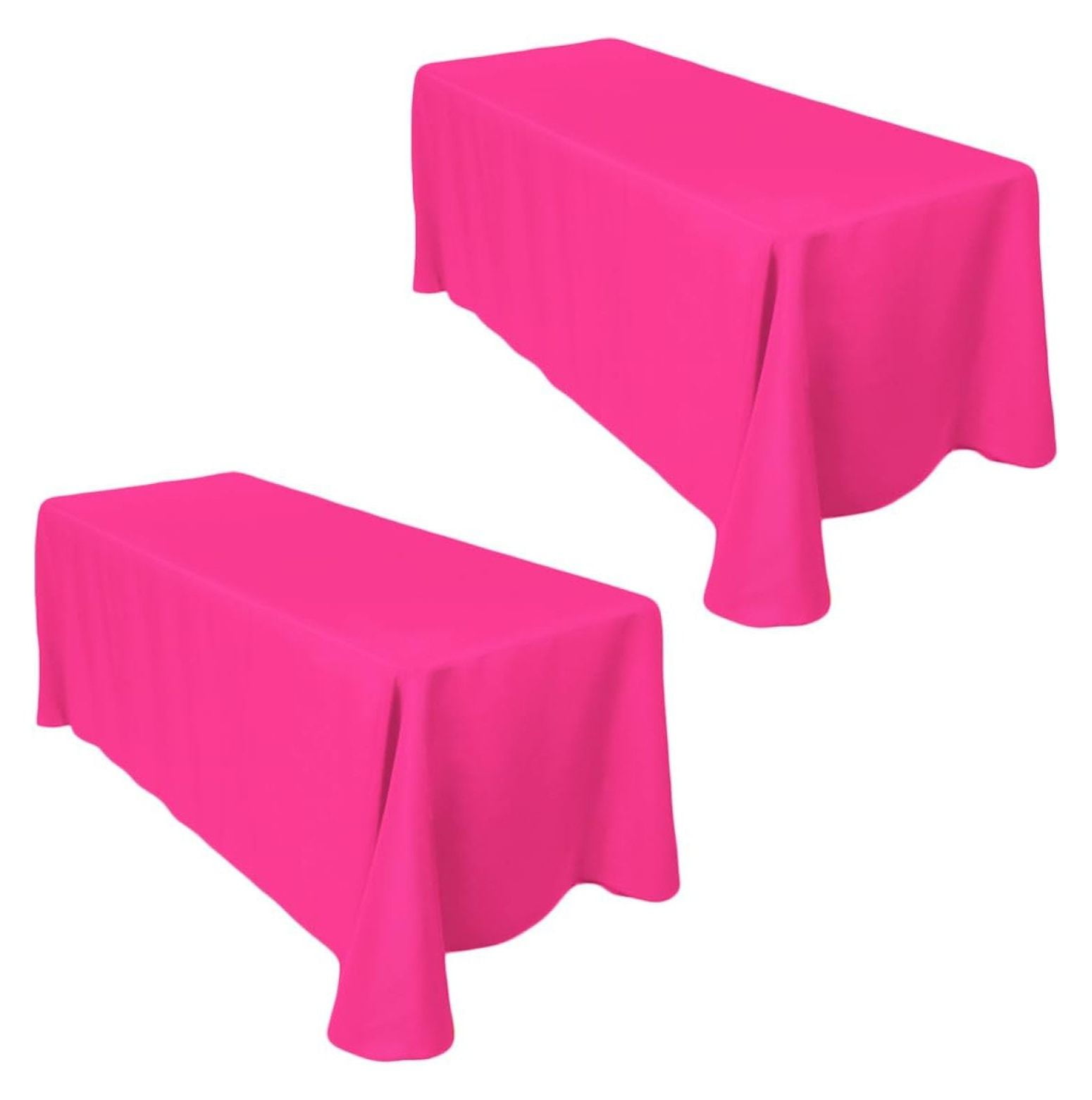 2-Pack Rectangular Tablecloths 90 In x 156 In with Rounded Corners ...