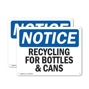 Cans And Bottles Only Sign