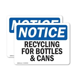 Cans And Bottles Only Sign