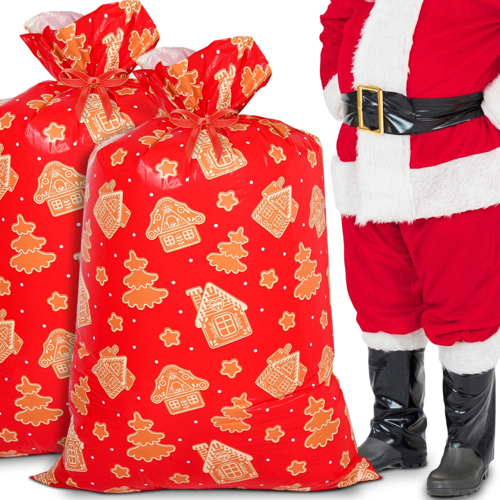 2 Pack Red 70-Inch Christmas Oversized Gift Bags, Perfect for Extra ...