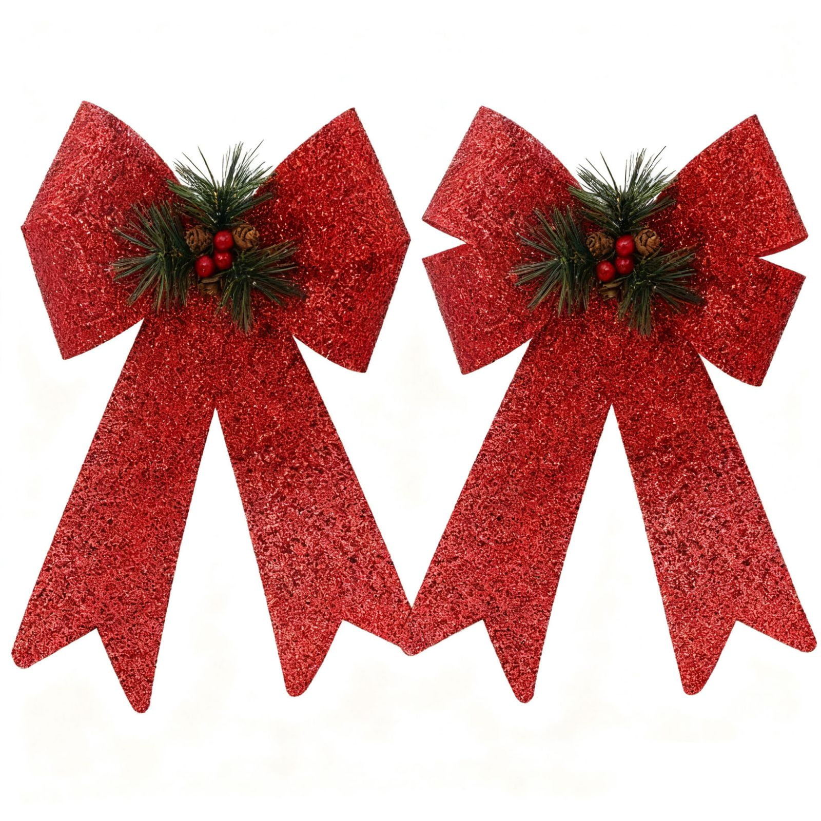 2 Pack Red Christmas Bows Outdoor Decorations, 9*12Inch Large Christmas ...