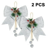 2 Pack Red Christmas Bows Outdoor Decorations, Large Christmas Tree ...