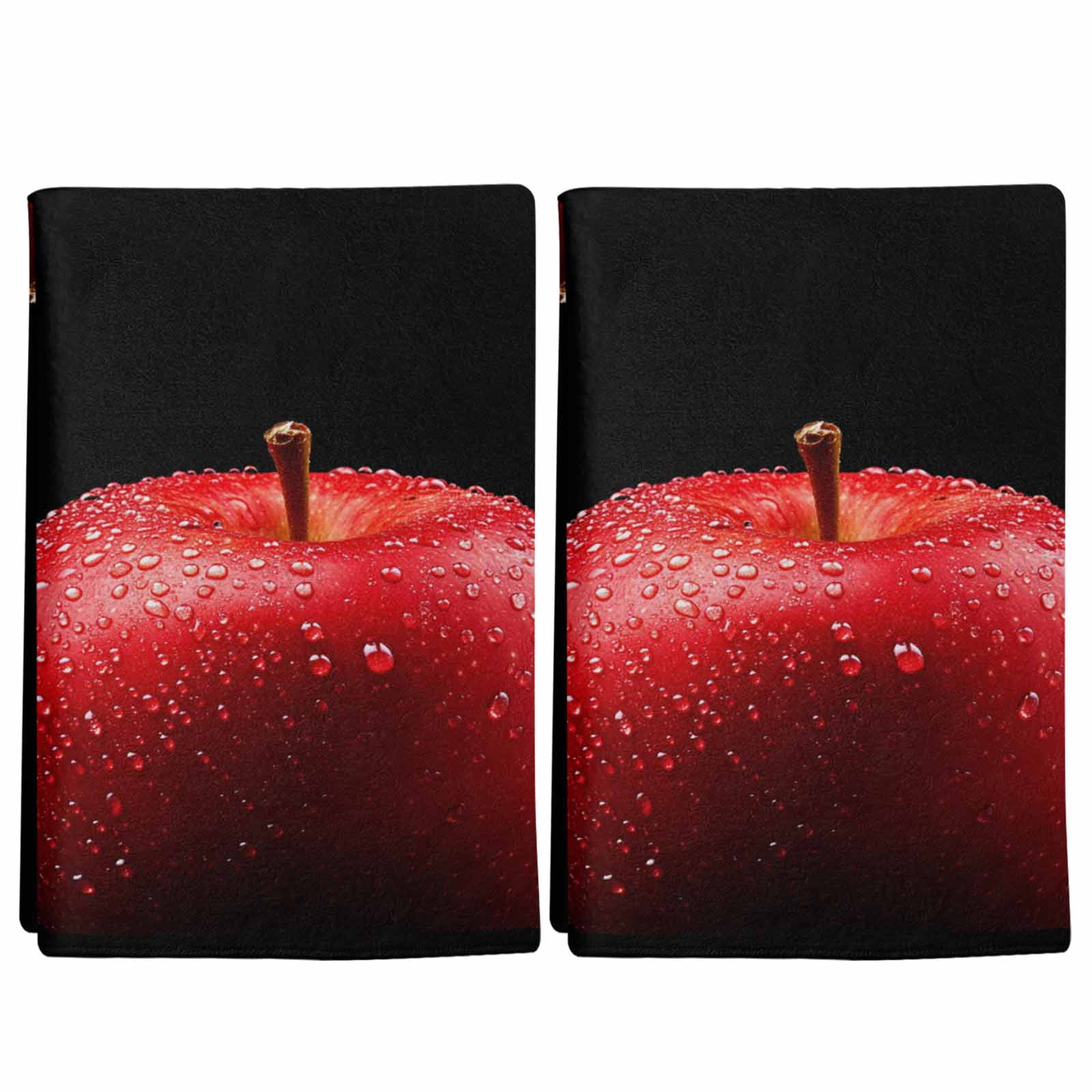 2 Pack Red Fruit Kitchen Towels Real Black Background Decorative Dish ...