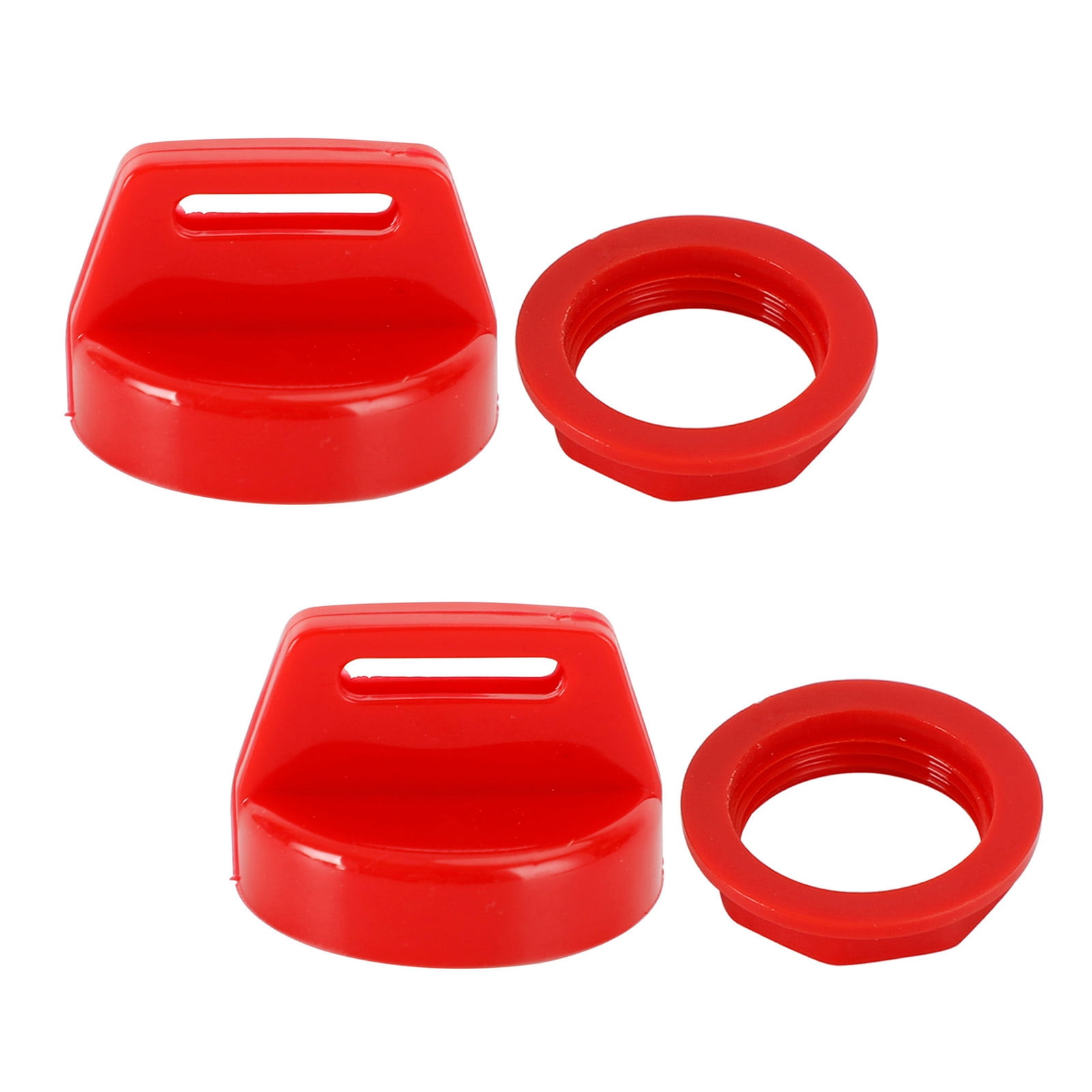 2 Pack Red Ignition Key Cover w/Nut For Polaris RZR XP 570 800 900 1000 ...