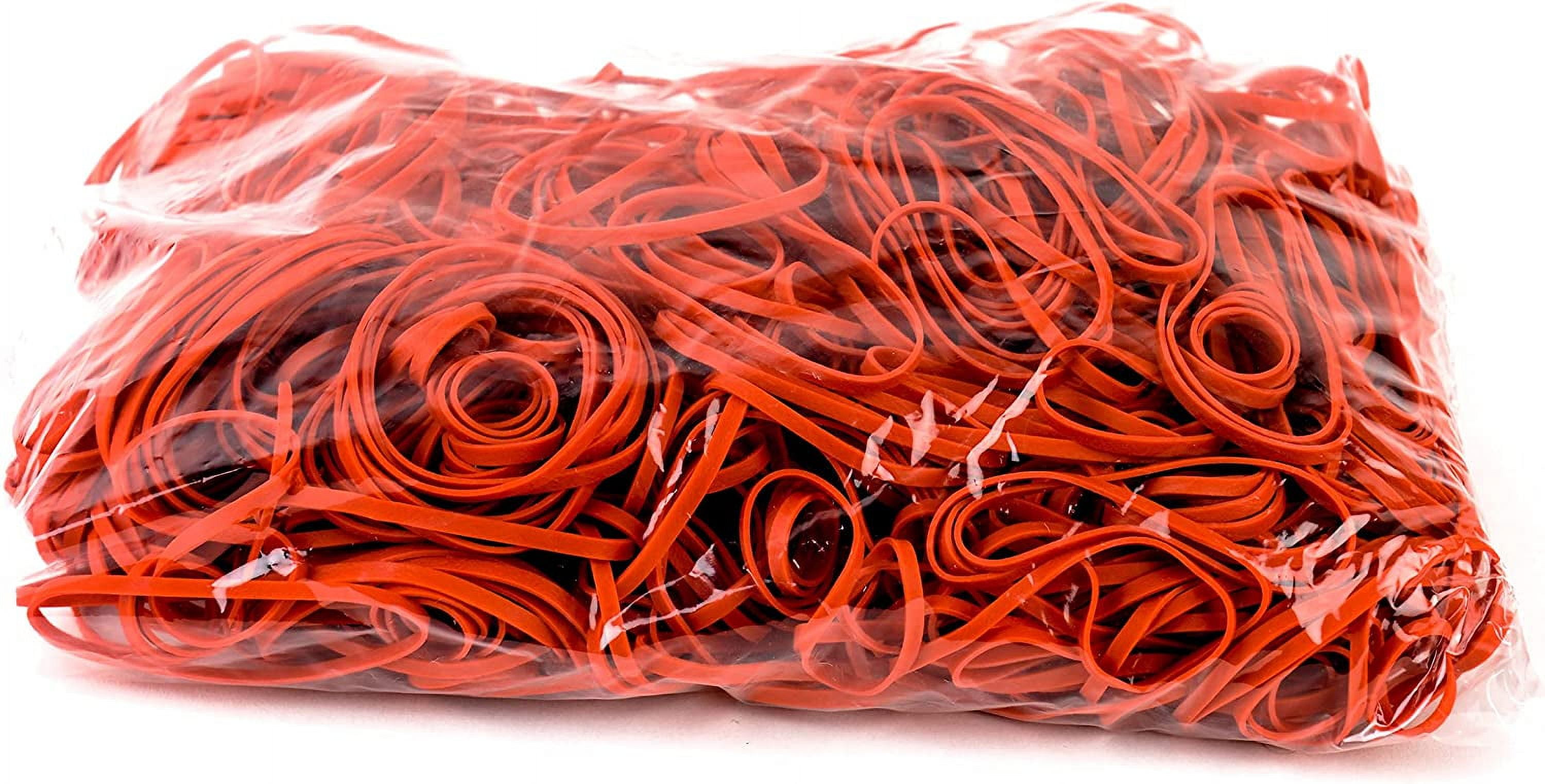 [2 Pack] Red Rubber Bands Size #19 (3-1/2 x 1/16 inches) Approx 1250 ...