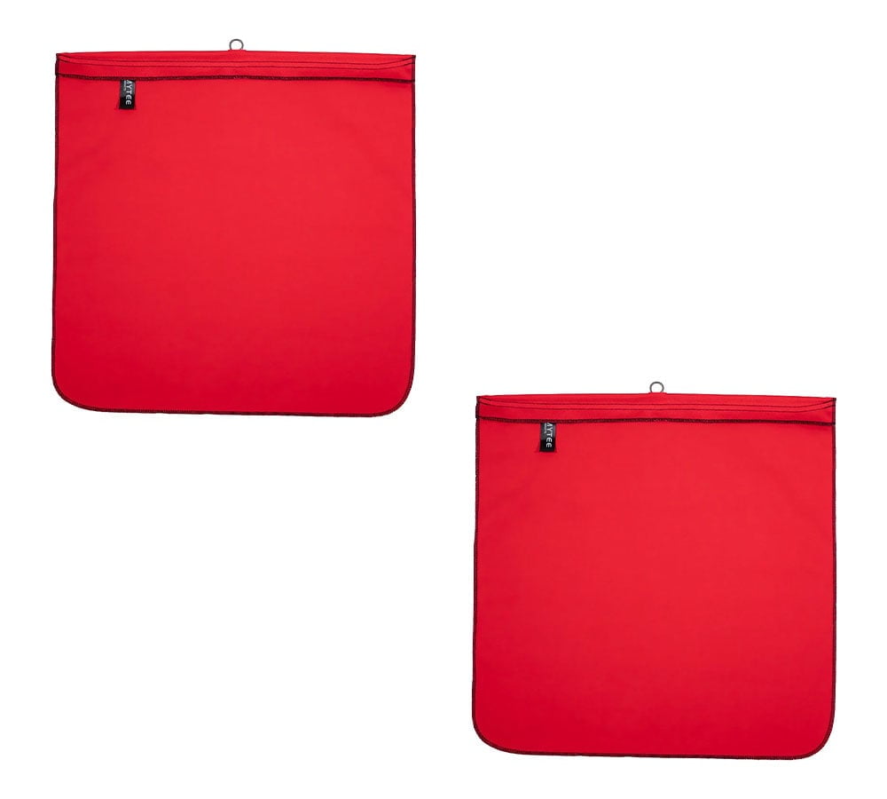 2 Pack Red Safety Flag with Wire Loop DOT Compliant - 18 Inch x 18 Inch ...