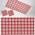 2 Pack Red White Grid Gingham Fluorescent Light Covers for Ceiling ...